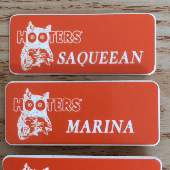 Hooters | Other | Hooters Girl Uniform Name Tags Assorted Names | Poshmark